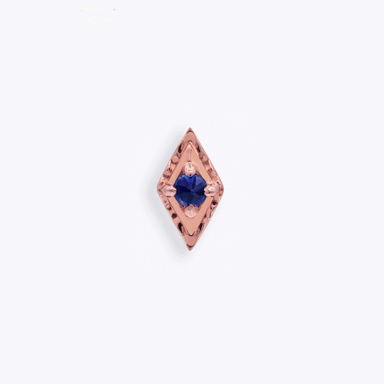 Dyna - Blue Sapphire Threadless Solid Gold Ends | Tether Jewelry