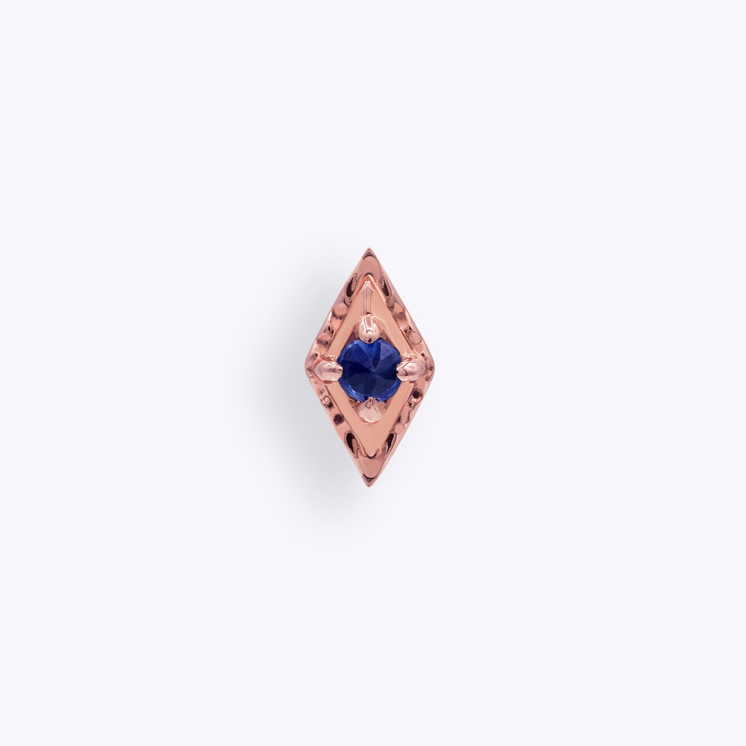 Dyna - Blue Sapphire Threadless Solid Gold Ends | Tether Jewelry