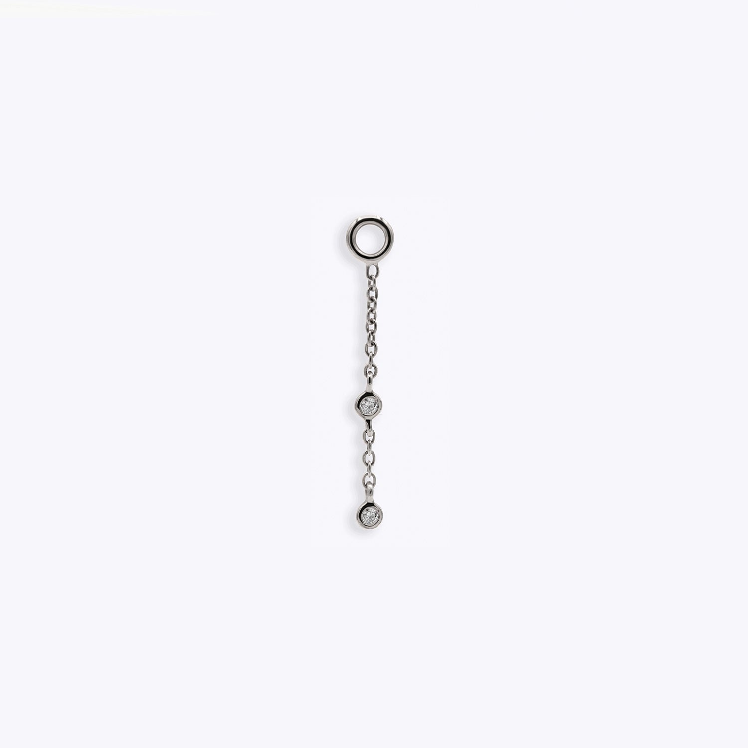 Gemmed Orbit Charm - 14K WHITE - Diamond – Tether