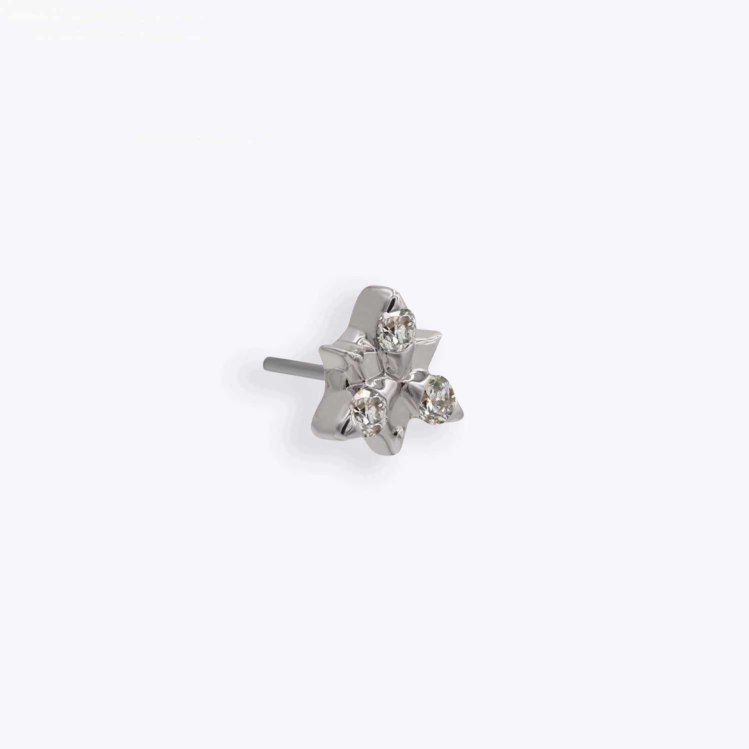 Neo - 14K WHITE - Diamond Threadless Solid Gold Ends | Tether Jewelry