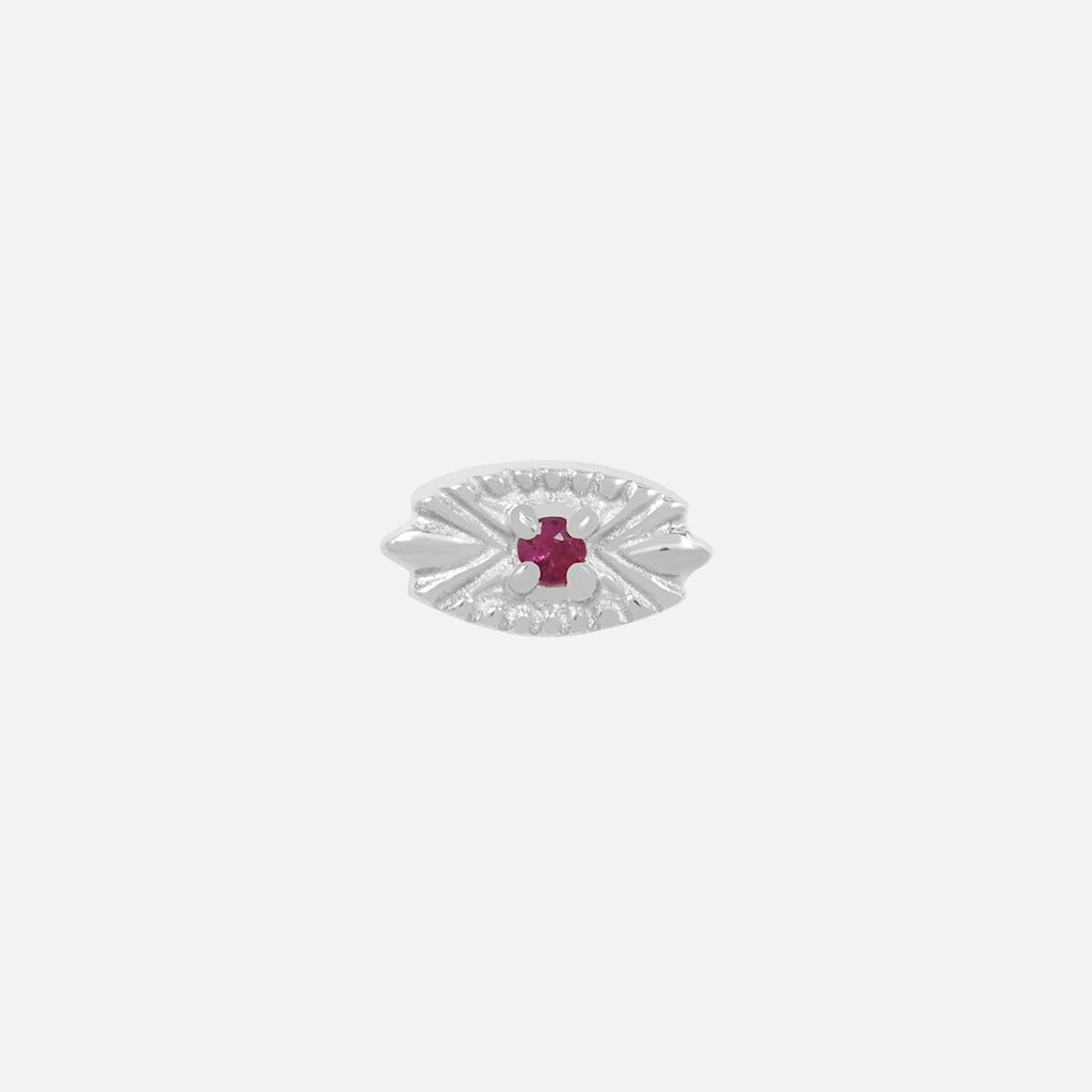 Nazar - Ruby Threadless Solid Gold Ends | Tether Jewelry
