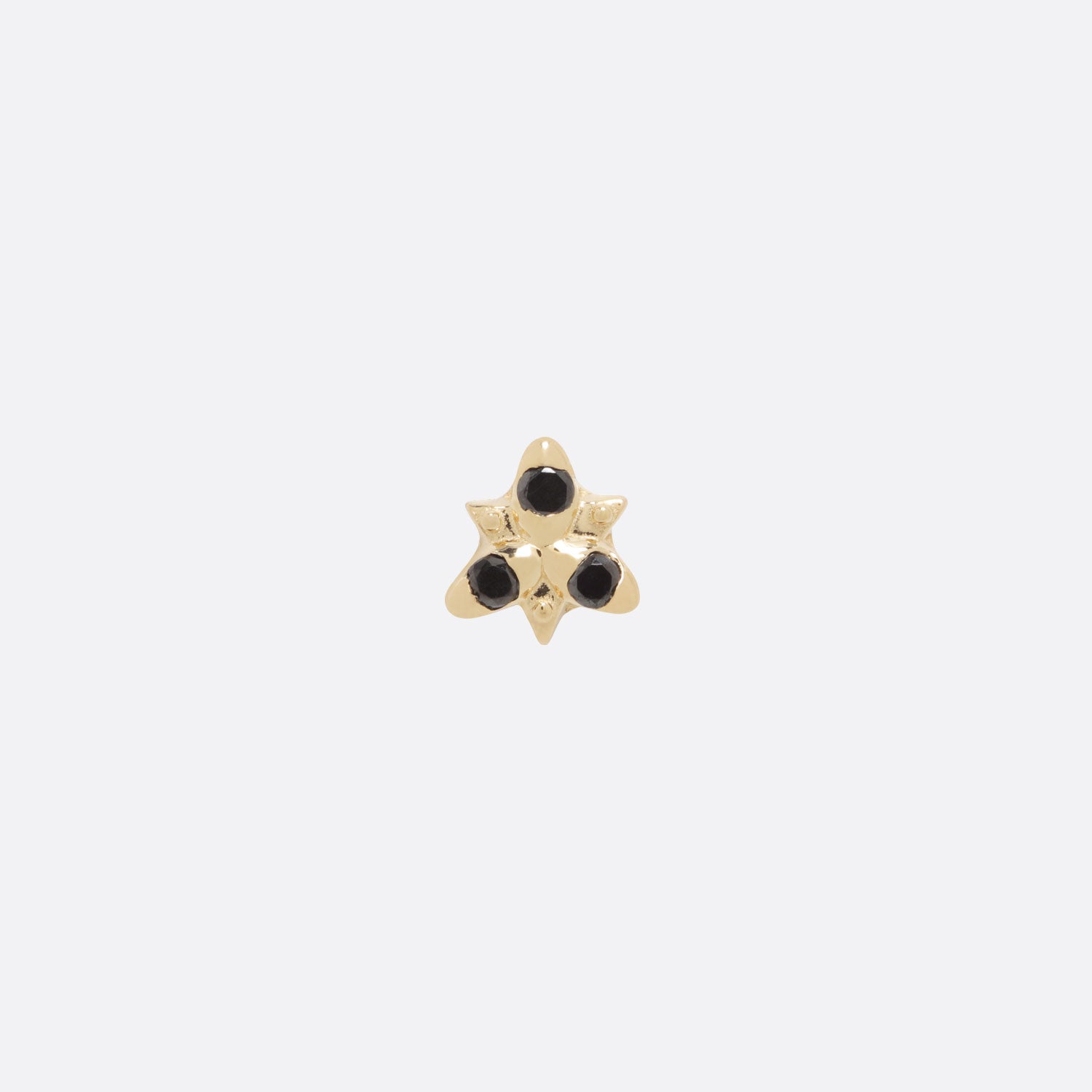 Neo - 14K YELLOW - Black Diamond Threadless Solid Gold Ends | Tether ...