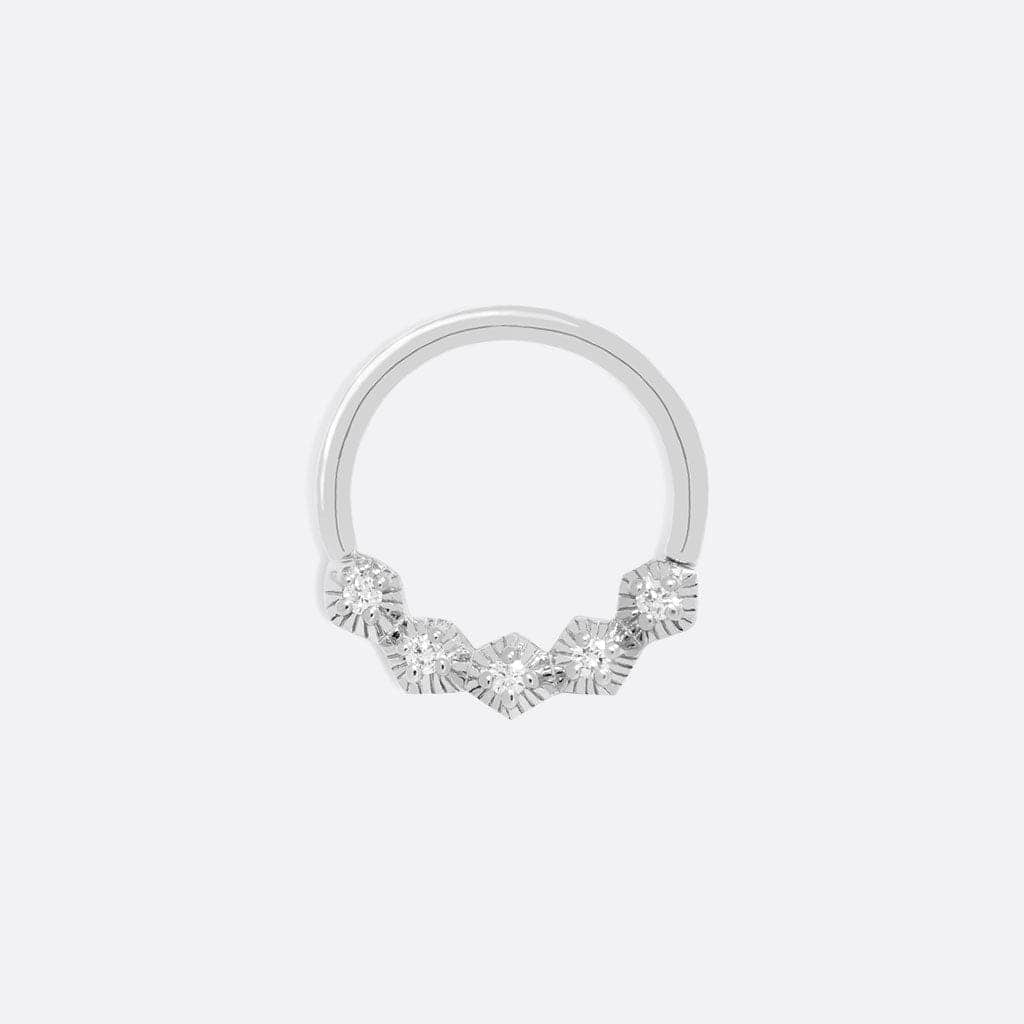 Nova Diamond Seam Ring - 14K WHITE – Tether