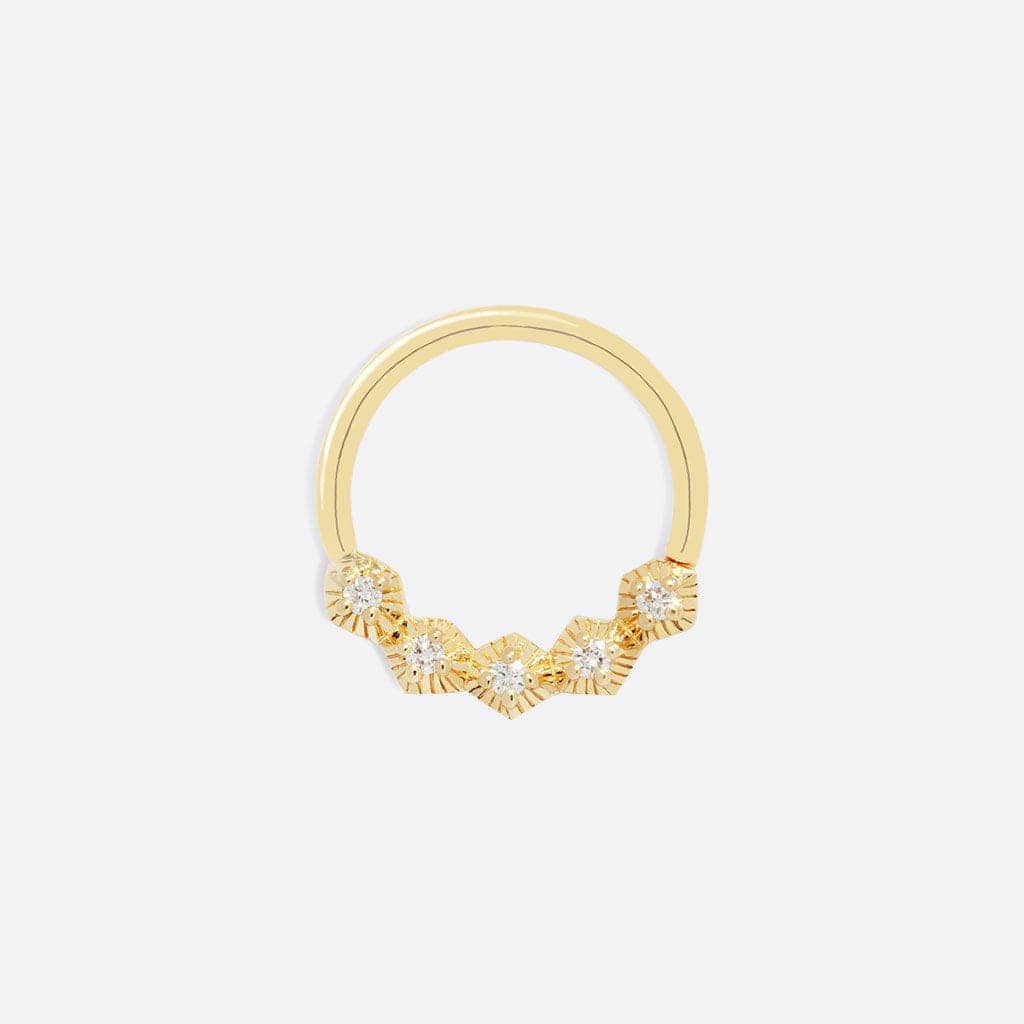 Nova Diamond Seam Ring - 14K YELLOW – Tether