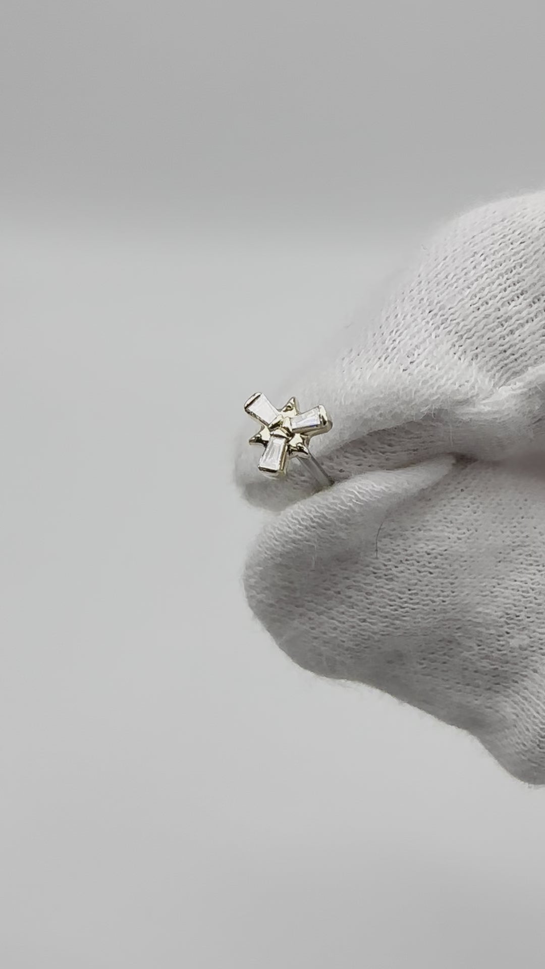 Trillium - 14K YELLOW - Diamond Threadless Solid Gold Ends | Tether Jewelry